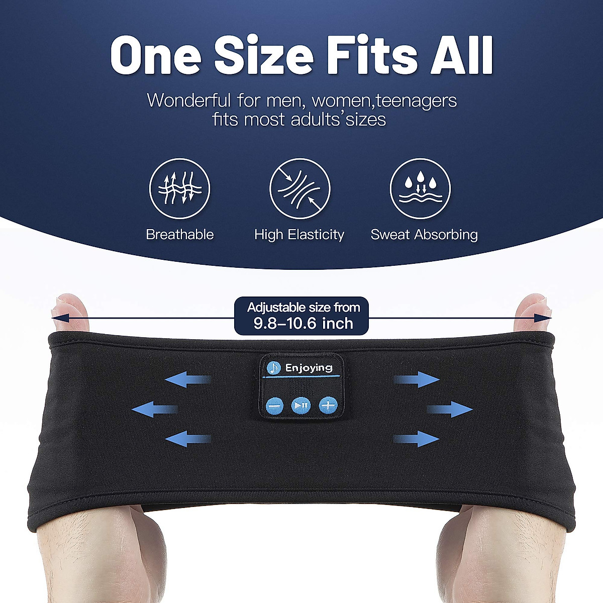 Lavince Sleep Headphones Headband, Sleeping Headphones Music Sleeping Headband Ultra-Soft Headband Headphones for Side Sleepers, Sleeping Gifts for Men Women Grandparents Colleague Friend