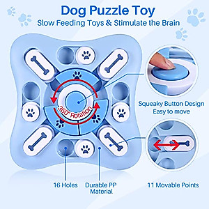 AVOAR Dog Puzzle Toys, Interactive Dog Toys for Large Medium Small Smart Dogs, Squeaky Dog Toys, Dog Enrichment Toys Dog mentally Stimulation Toys for Training, Dog Treat Chew Toy Gifts for Puppy&Cats