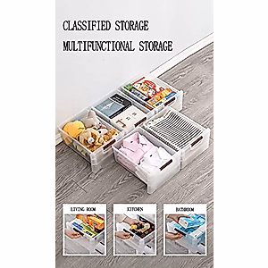 5-Drawer Rolling Storage Cart on Wheels, Clearview Craft Storage Containers Bins, Black Frame & Clear Storage Drawers