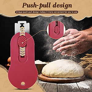 Quald Magnetic Bread Lame Dough Scoring Tool - Professional Sourdough scoring tool for Sourdough Bread baking & Bread Making Tools (Red)