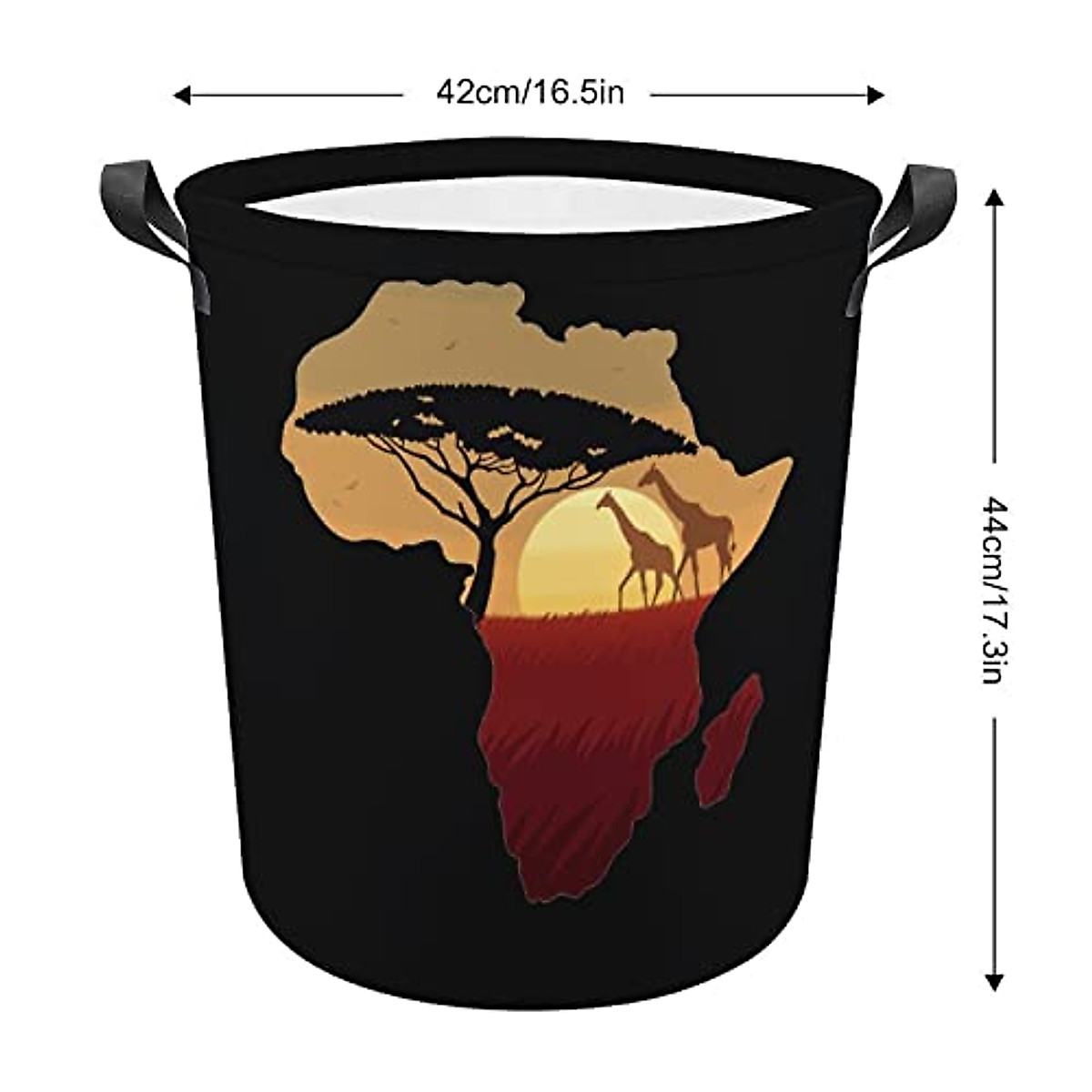 African Safari Giraffe Large Laundry Basket Waterproof Laundry Hamper Collapsible Storage Basket Toy Organizer