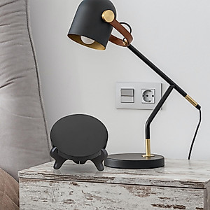 VOSAREA Obsidian Scrying Mirror Natural Black Obsidian Stone Circle Disc Round Plate Feng Shui Mirror for Office Home Desk Decor Crafts