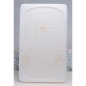 PEKITAS Mini-Crib Quilted Mattress Protector Cotton Waterproof Pad Cover Fitted Sheet with Large 5.9" Skirt Washer/Dryer Friendly with Stain Protection for Baby Bed 19"x 31"