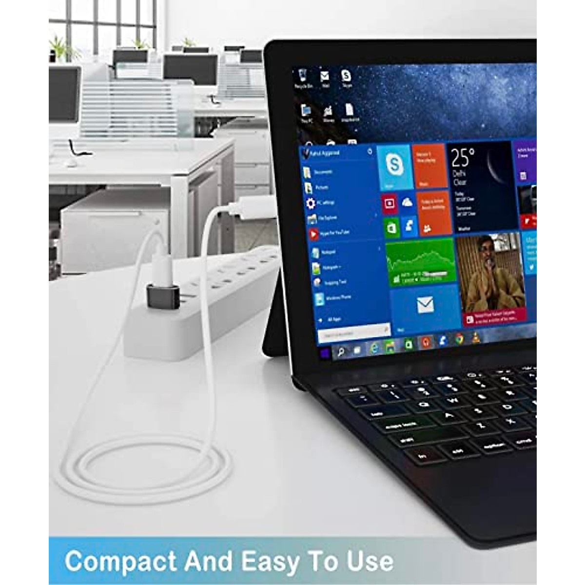 USB to USB C Adapter – 2-Pack USB to C Adapter – Female to Male Power Adapter – USB C Adapter for Charging and Data Transfer – Compact USB Converter Compatible with iPhone, Samsung, AirPods