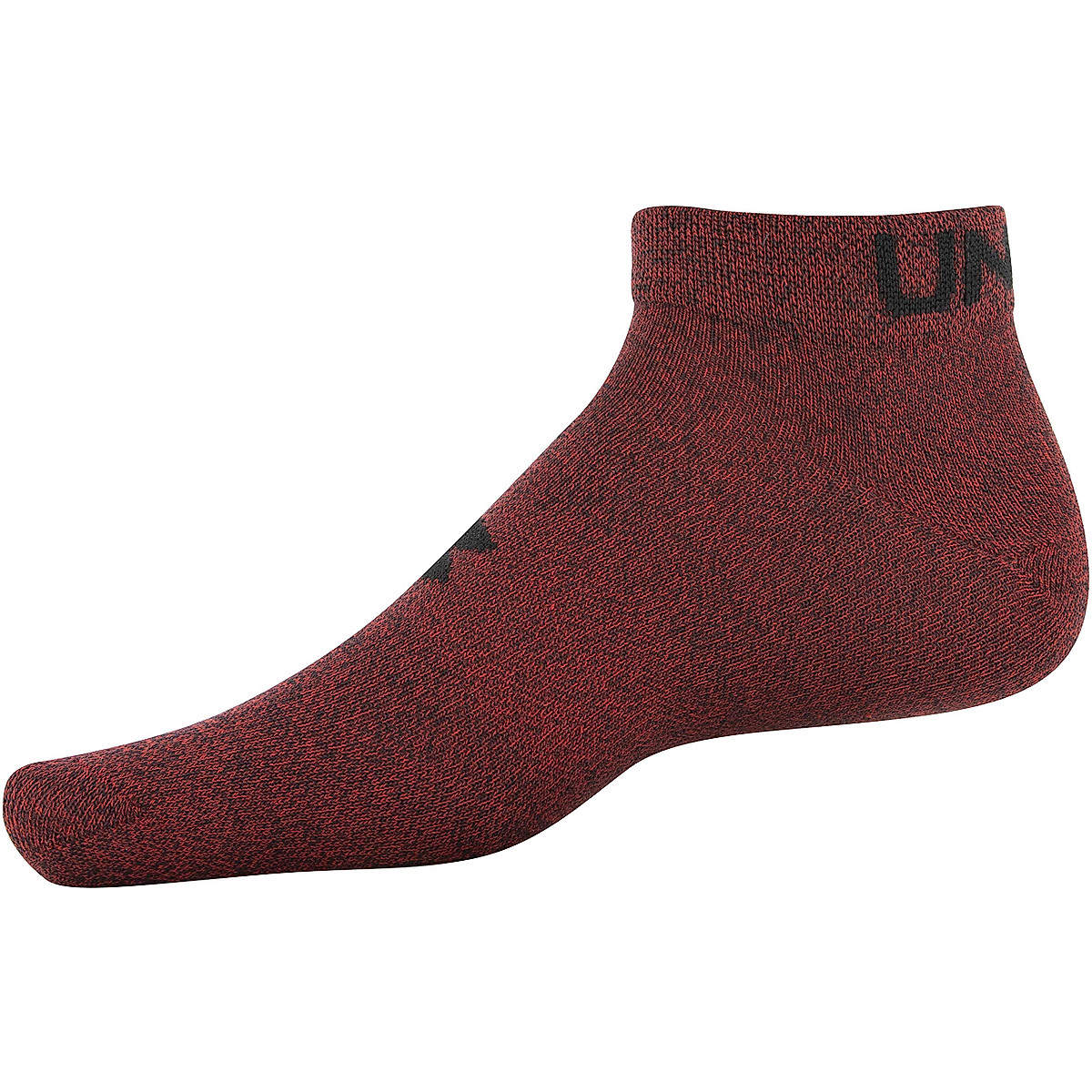 Under Armour Men's Essential Lite Low Cut Socks, 6-Pairs , Red/Pitch Gray , Large