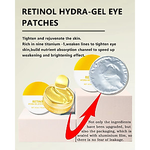 Under Eye Patches (60Pcs) - Upgraded Eye Mask Retinol & Collagen, Eye Treatment Mask, Under Eye Bag Treatment, Eye Masks for Puffy Eyes, Anti-Aging, Anti-Wrinkle and Fine Lines, Under eye Dark Circles
