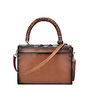 Cuadra Women's Satchel Bag in Genuine Leather Brown