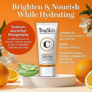 TruSkin Super C Duo with Vitamin C Plus Super Serum 1 fl oz & Vitamin C Brightening Moisturizer 2 fl oz – Anti Aging Skin Care Gift Set for Bright, Smooth, Firmer-Looking Skin