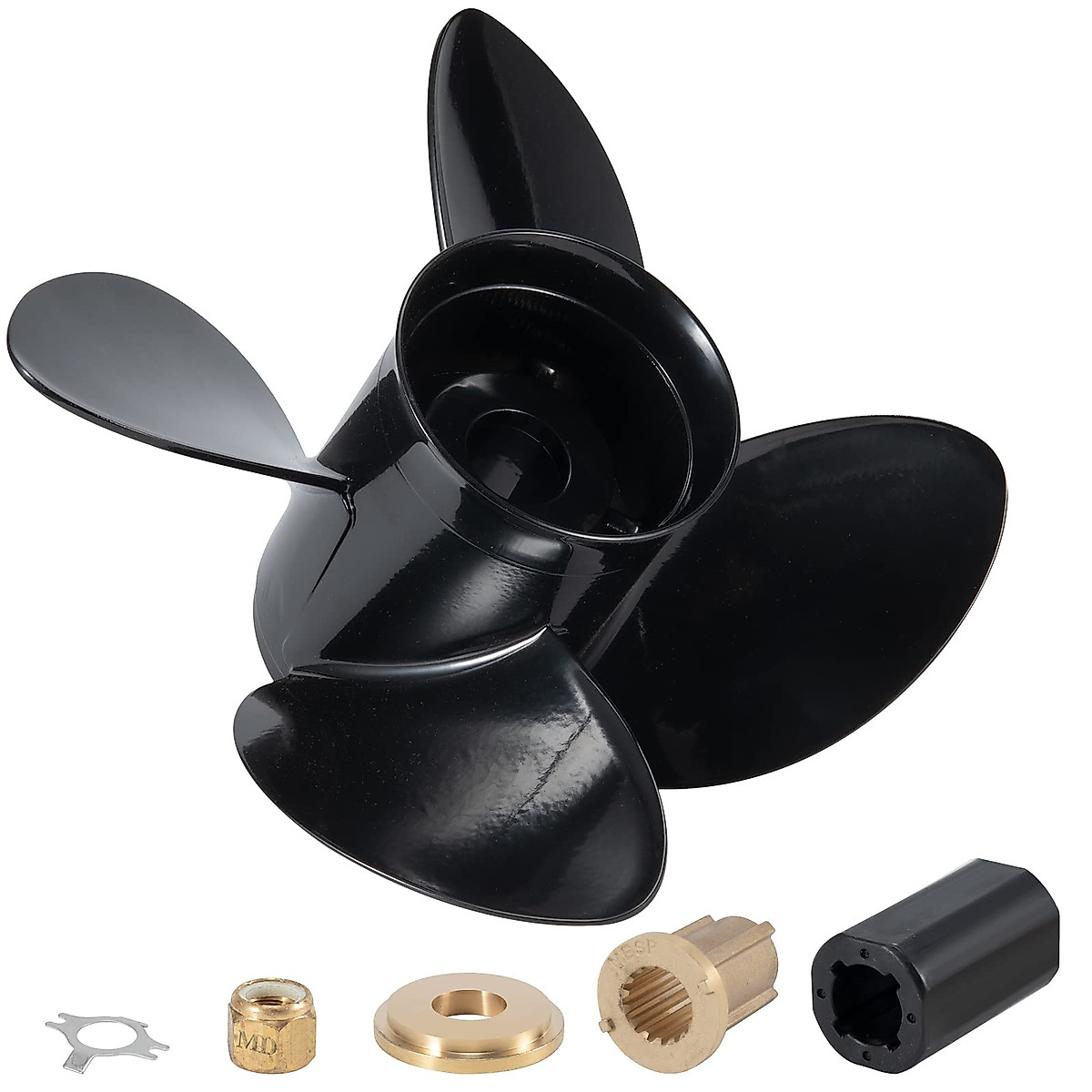 YOUNG PROPS 48-8M0084495 14 x 19 (Hub Kits Included) Upgrade Aluminum Boat Propeller for Mercury Engines 135-300HP 2 & 4-Stroke Outboards, Mercruiser Alpha &Bravo ONE,4 Blades 15Spline Tooth RH