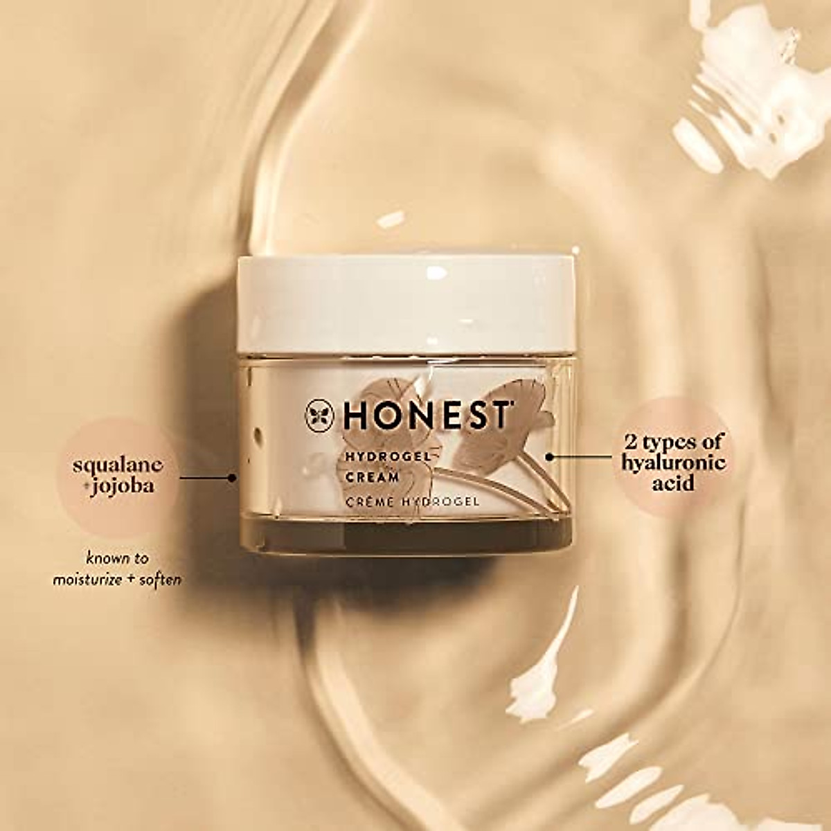 Honest Beauty Hydrogel Cream with Two Types of Hyaluronic Acid & Squalane OilFree, Synthetic, Dermatologist Tested, Cruelty Free, Fragrance Free, 1.7 Fl Oz