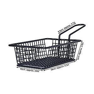 Fryer Basket, Food Grade 304 Stainless Steel Strong Durable Safe Fry Basket, Lightweight Simple Convenient Drainage Thickened Fry Baskets with Handle, for Restaurant(Long)