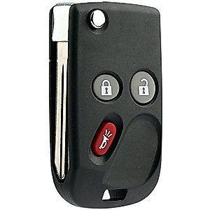 KeylessOption Keyless Entry Remote Fob Car Flip Ignition Key Replacement for Trailblazer Envoy