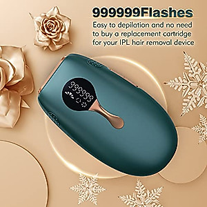 Vimproce IPL Hair Removal with Cooling System, Permanent Hair Removal Device for Women and Men, Painless Hair Remover Upgraded to 999999 Flashes for Face Arm Armpit Leg Bikini Line Home Use, Corded