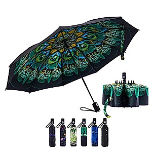ElifeAcc Windproof Travel Umbrella, Golf Rain Umbrellas for Men & Women - UMBRELLAS Spectrum Popular Style for Travel, Camping, Hiking, Backpacking, Fishing and Other Outdoor Activities