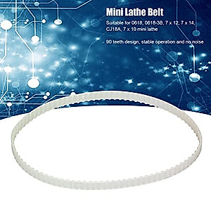 Mini Lathe Belt Replacement Parts,90 Teeth Mini Lathe Belt Replacement Transparent Timing Drive Geared Belt for 0618 0618‑3B, Mini Lathe Belt Replacement Parts Mini Lathe Belt Lathe Drive Belt T
