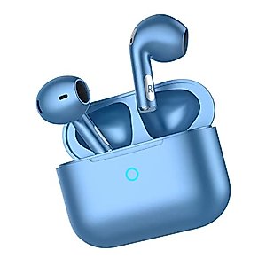Wireless Earbuds Bluetooth 5.3 Earphones IPX6 Waterproof Headphones 2022 New Stereo Headsets with 4 Mics USB-C Charging Case in Ear 30H Deep Bass Noise Cancelling Ear Buds for iPhone Android iOS Blue
