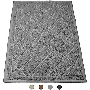 Iprimio Cat Litter Box Mat, 42x36", Gray - Cat Litter Trapping Mat - Mesh Mat Catches Litter - Kitty Litter Mat - Large Cat Litter Mat - Repels Odor, Easy Clean Non Slip Kitty Litter Trapper Mats