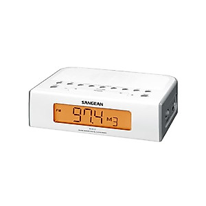 Sangean RCR-5 Digital AM/FM Clock Radio, White