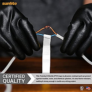 Sunlite E178 White ELECTRICAL Tape (10 Pack)