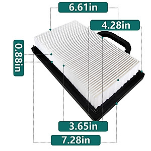 2 pack 499486S 698754 Air Filter for Briggs Stratton 499486 Lawn Mower Air Filter Cartridge, for BS 18-26 HP Intek V-Twins Engine Air Cleaner
