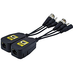 5 Pairs 8MP/4K Passive HD BNC Video Power Audio Balun Transceiver Transmitter Via UTP RJ45 Cable AHD/TVI/CVI/CVBS Cable Connectors for 720P/960P/1080P/3MP/5MP/8MP CCTV Security Cameras
