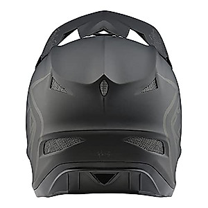 Troy Lee Designs D3 Fiberlite Helmet - Full Face Adult Bicycle Helmet Lightweight Fiberglass. Downhill, BMX Gravel MTB Bicycle Cycling Accessories - Men Women Youth Girls Boys - Mono Black, MD