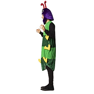 Rasta Imposta Caterpillar Colorful with Headpiece Parent and Child Pair Halloween Costume Set