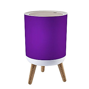 LGCZNWDFHTZ Small Trash Can with Lid for Bathroom Kitchen Office Diaper Smooth Elegant Gradient Purple Well Using as Design Bedroom Garbage Trash Bin Dog Proof Waste Basket Cute Decorative