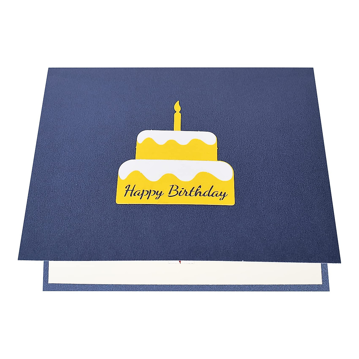 Magic Ants Pop Up Happy Birthday Card,3D Birthday Popup Cards,Birthday Cake Funny Postcards Pop Up Greeting Cards,Pop Up Birthday Cards for Women Men (Fruit Birthday Cake - Blue)