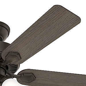 Hunter Fan Company, 50881, 44 inch Swanson New Bronze Ceiling Fan with LED Light Kit and Pull Chain