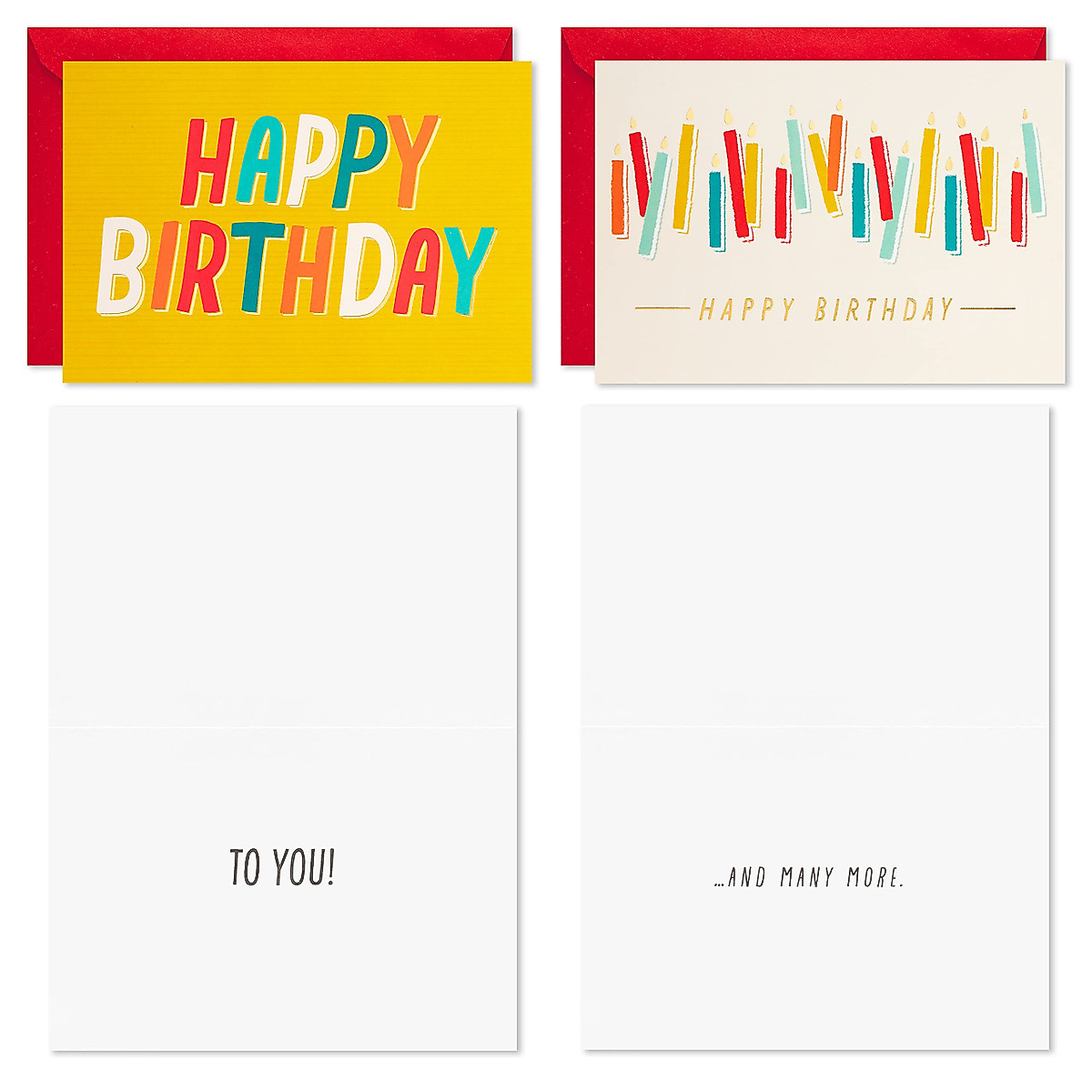 Hallmark Birthday Cards Assortment, 16 Cards with Envelopes (Make a Wish)