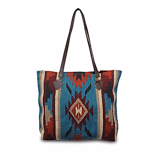Southwest Boutique Wool Tote Purse Bag Native American Western Style Handwoven (Tucson)