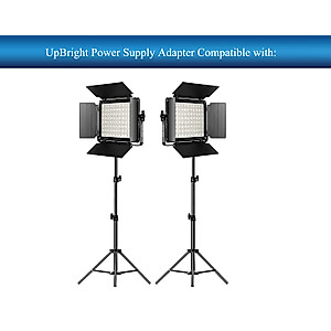 UpBright AC/DC Adapter Compatible with GVM Great Video Maker 50RS RGB-50RS GVM-50RS 50SM RGB-50SM 1000D GVM-1000D 1200D GVM-1200D RGB LED Video Light Panels 15V Power Supply Battery Charger Mains