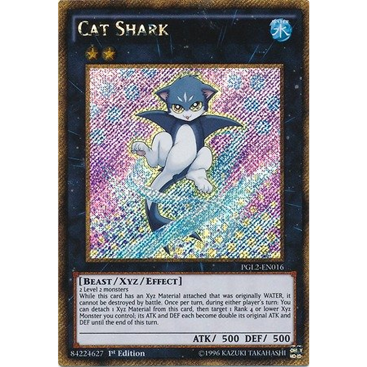 YU-GI-OH! - Cat Shark (PGL2-EN016) - Premium Gold: Return of The Bling - 1st Edition - Gold Secret Rare