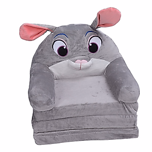 Estink Kids, Foldable Kids Couch Cute Cartoon Soft Children Folding Sofa Bed Play with Armrests Chair for Home Bedroom Playroom (3 Layers)
