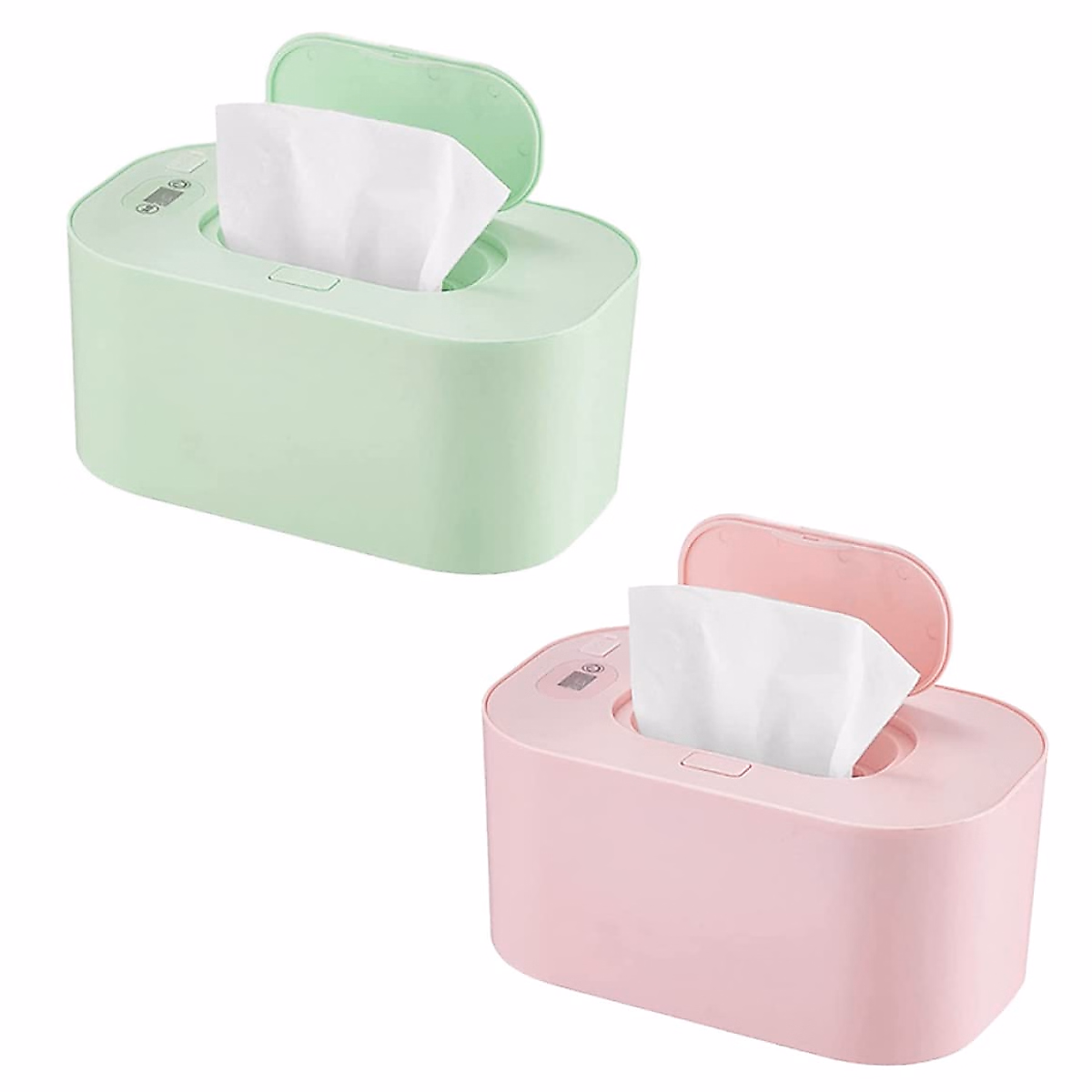 Ckuakiwu Wet Wipes Warmer, Baby Wet Wipes Warmer USB Wipe Dispenser Portable Diaper Wipes Heater Box for Home Car Travel Pink, Baby Wipe Warmer