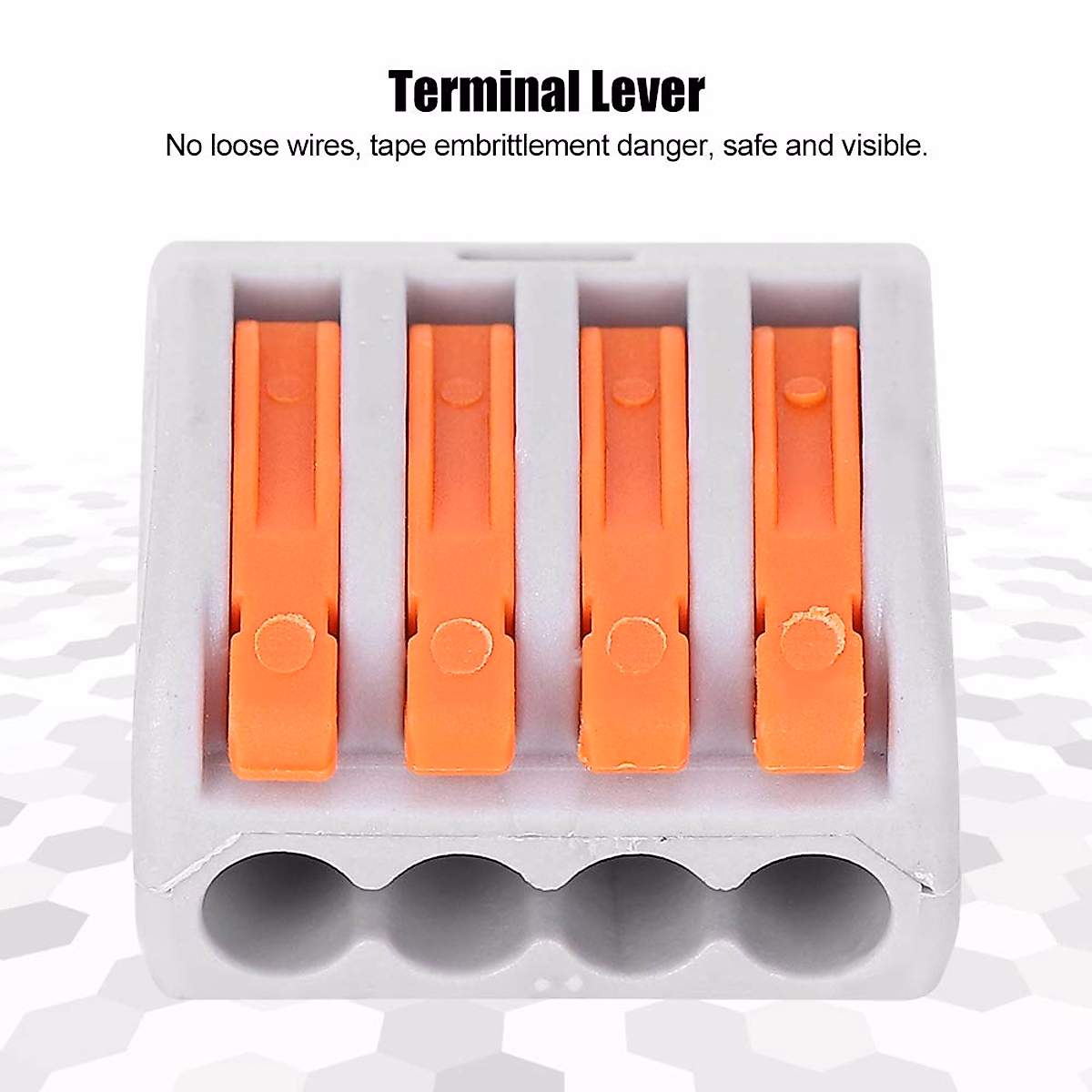 Wire Quick Connector,10pcs PCT-214 Wiring Connectors Terminal Blocks 4 Way Lighting Electrical Cable Fast Connection