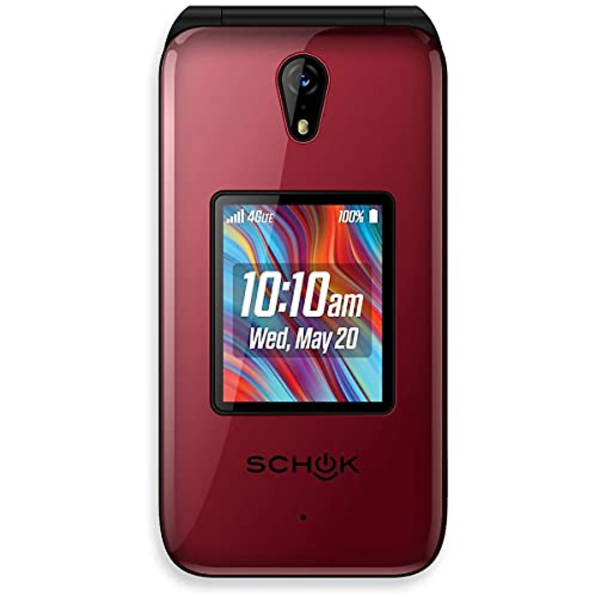 Schok Classic Flip Unlocked GSM/Verizon Phone - (Exchangeable Covers: Blue/Red)