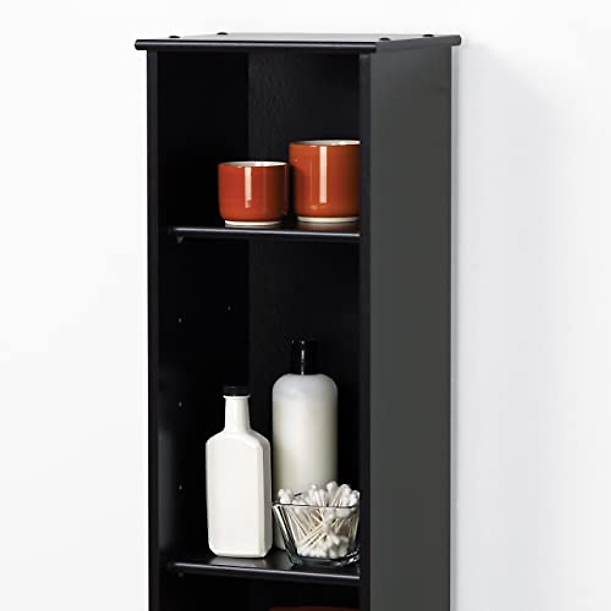 Zenna Home Linen Tower, 5-Tier, Bathroom Storage, Espresso Spacesaver
