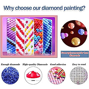 FFPTBNYX 12 Pack Diamond Painting Kits for Adults 5D DIY Diamond Art Kit Paint with Round Full Drill Diamonds for Beginners Gem Paintings Art for Home Wall Decor Gifts(12X16 Inch)