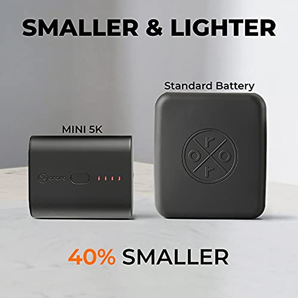 ORORO [All-New] Ultra-Compact Rechargeable Battery Pack for Heated Vests, Heated Jackets and Heated Hoodies