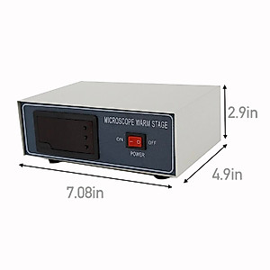 Microscope Temperature Control Stage, Heating Plate for Microscope Slides, Slide Warmer Digital Thermostat Heated Lab Equipment Heating Table for Industrial Scientific Research