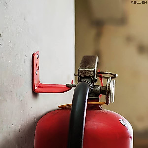 Home Fire Extinguisher Mount Wall Bracket - 4Pcs Fire Extinguisher Brackets Adjustable Fire Extinguishers for The House 20LB Fire Extinguisher Bracket Screws - Fireplace Mounting Bracket Wall Hook