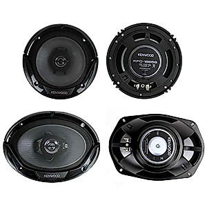 Kenwood KFC-1665S + KFC-6965S 6.5" 300W 2-Way Plus (2) 6x9 400W 3-Way Car Speakers