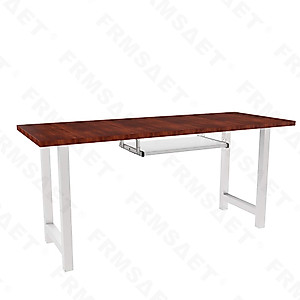 FRMSAET Furniture Accessories Office Product Suits Hardware 20/24/30 inches Keyboard Drawer Tray Wood Holder Under Desk Adjustable Height Platform(24 inches,White)