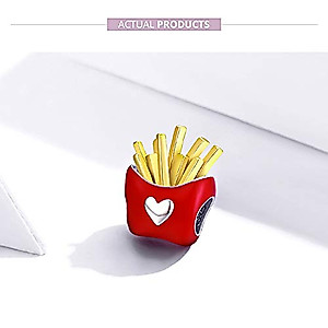 Sweets Candy Charm Bead for Bracelets Original 925 Sterling Silver Birthday Mother's Day Christmas Charms for Pandora's Bracelets Or Necklace Family Mom Wife Sister Gift For Her (Chips Charm)