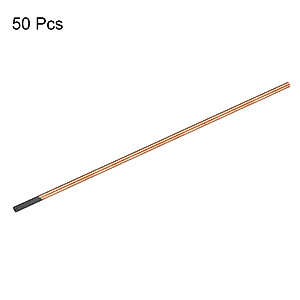 PATIKIL Copper Coated Gouging Carbon Electrode Rods, 6mm/0.23 Inch Dia, 355mm/14-inch Length for Welding, Pack of 50