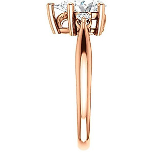 14K Gold 1 CT Pear Cut VVS1 Colorless Moissanite Engagement Ring for Woman Bridal Set Handmade Diamond Wedding Rings for Her (11)