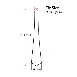 PenSee Men's Red Ties Solid Pure Color 2.35" (6CM) Plain Slim Necktie Skinny Ties For Men