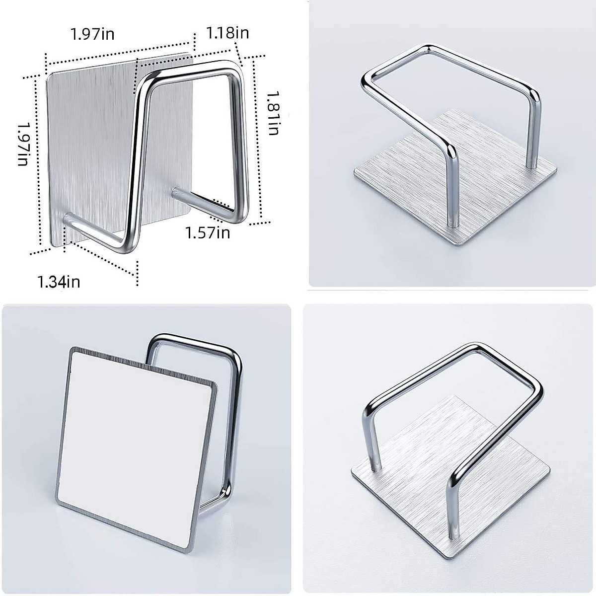 3pcs Kitchen Sink Sponge Holder Drain Rack ,Accessories Stainless Steel Waterproof Sponge Frame